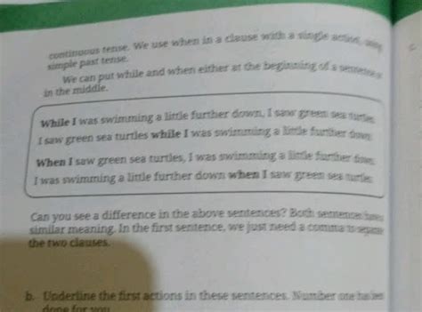 Continuous Tense We Use When In A Clause With A Single Actital Lifis Si