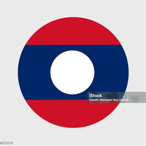 라오스 국기의 평평한 둥근 모양의 벡터 그림입니다 버튼 아이콘 모양의 공식 국기 0명에 대한 스톡 벡터 아트 및 기타 이미지 0명 곡선 공휴일 Istock