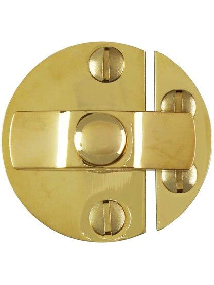Brass Turn Button With Back Plates 1 12 Diameter House Of Antique