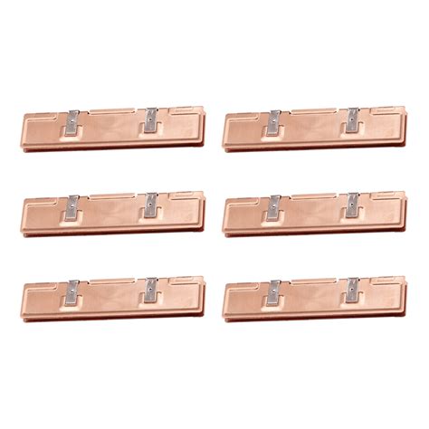 6x Pure Copper Ram Heatsink Radiator For Ram Ddr3 Memory Cooler Cooling Heat Sink Desktop Memory