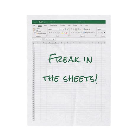 Freak In The Sheets The Excel Sheets That Is Velveteen Etsy