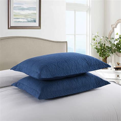 Marcielo 2 Pieces Embroidered Quilted Pillow Shams King In The Pillow