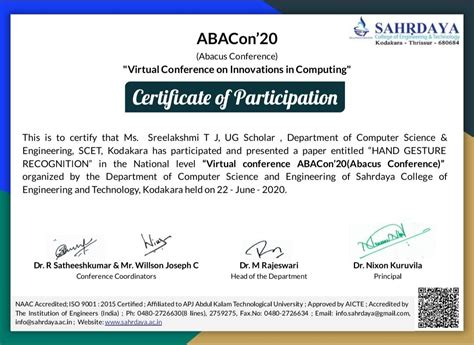 Sreelakshmi T J On Linkedin Feeling Happy To Be Part Of Virtual Conference On Innovations In