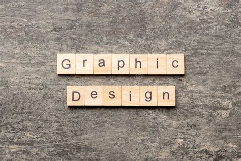 Graphic Design Word Written On Wood Block Graphic Design Text On Cement Table For Your Desing