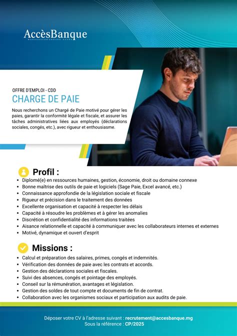 🚀 Rejoignez Notre équipe En Tant Que Chargée De Paie 🚀 Nous