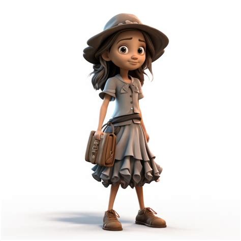 Premium Photo 3d Render Cartoon Of Abigail Youthful Protagonist With
