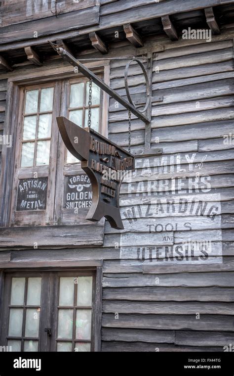 Bowman E Wright Blacksmith Sign In Diagon Alley Of The Wizarding World