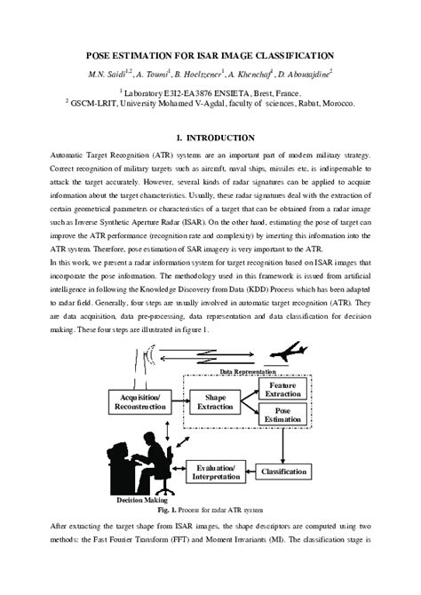 Pdf Pose Estimation For Isar Image Classification Abdelmalek Toumi