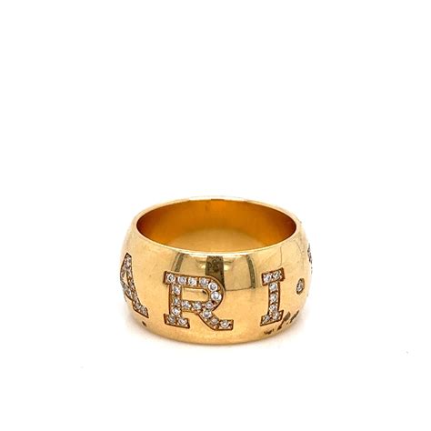 Bvlgari Yellow Gold Diamond Band Ring For Sale At 1stdibs Bvlgari