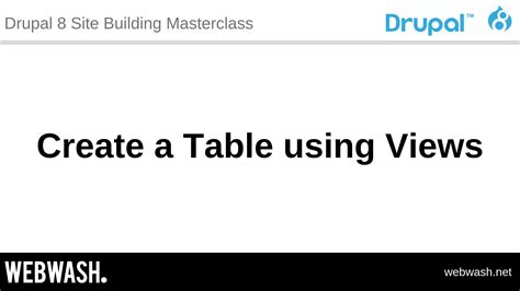 Create A Table Using Views WebWash