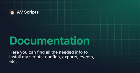 Documentation Av Scripts