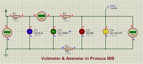 Voltmeter Ammeter In Proteus ISIS The Engineering Projects