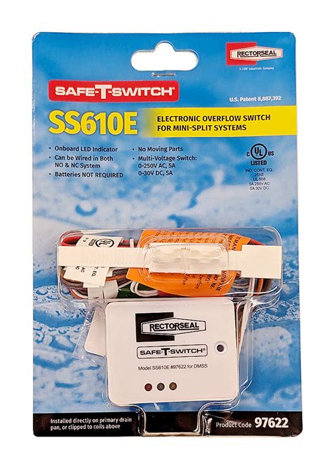 Safe T Switch Ss610e Electronic Condensate Overflow Switch Designed For
