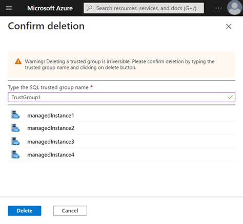 서버 신뢰 그룹 Azure Sql Managed Instance Microsoft Learn