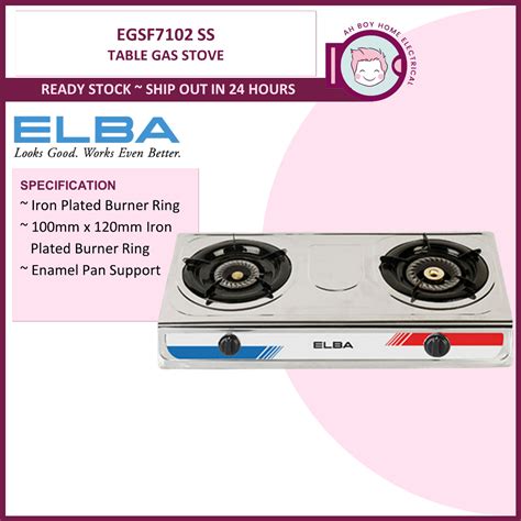 Elba Table Gas Stove Egs F7102 Ss Shopee Malaysia