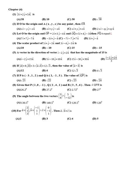 C 4 End Test Pdf Linear Algebra Algebra