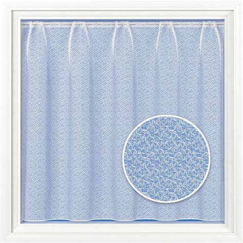 Dorset White Net Curtain With Lead Weighted Base Net Curtain 2 Curtains