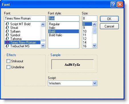 Setting The Font Style Of A Column ComponentOne True DBGrid For WinForms
