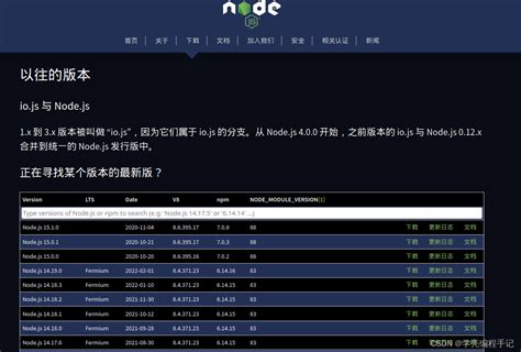 Nodejs与npm版本对应表nodejs对应npm版本 Csdn博客
