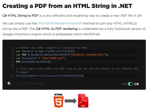C HTML To PDF Download Review