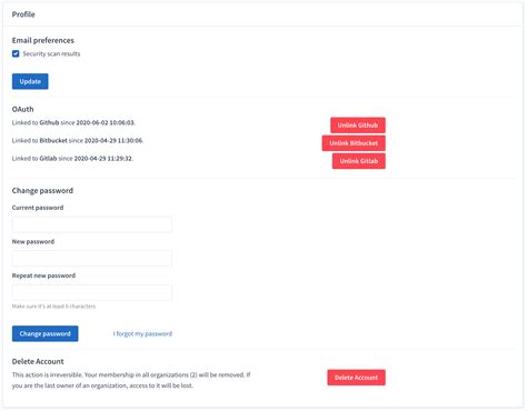 User Profile Docs Repman Php Repository Manager
