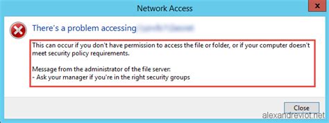 Server 2012 Customize Access Denied On Shared Folder Alexandre Viot
