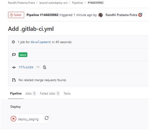 membuat laravel autodeploy ke vps ecs dengan gitlab ci cd by randhi