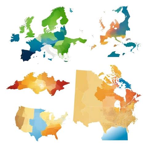 A Map Of The Countries With The Name Of The Country On It Premium Ai