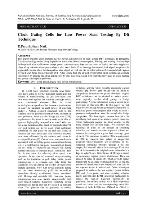 Pdf Clock Gating Cells For Low Power Scan Testing By Dft Technique