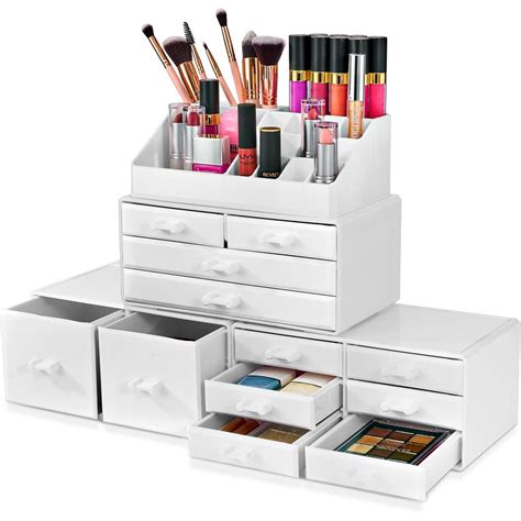 Stackable Makeup Organizer 12 Drawer Sorbus Home