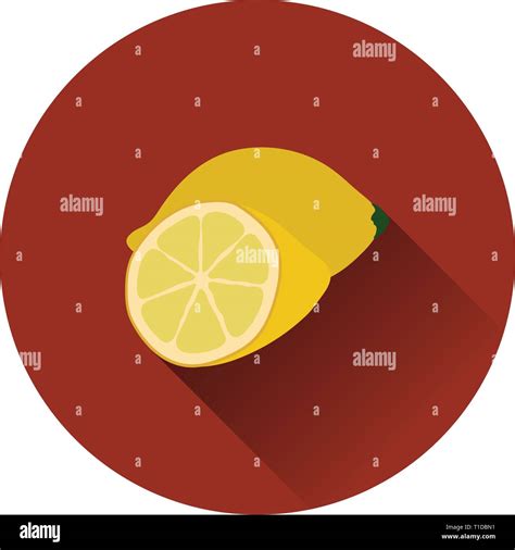 Flat Design Icon Of Lemon In Ui Colors Vector Illustration Stock Vector Image Art Alamy