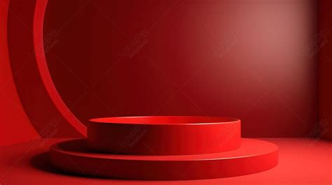 브랜드 제품을 전시하기 위한 생동감 넘치는 3d 렌더링 빨간색 받침대 3d 침대 배경 빨간색 배경 비즈니스 그래픽 배경 이미지 Hd 3d 침대 빨간색 비즈니스
