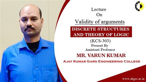 Validity Of Arguments Discrete Structure And Theory Of Logic Lecture