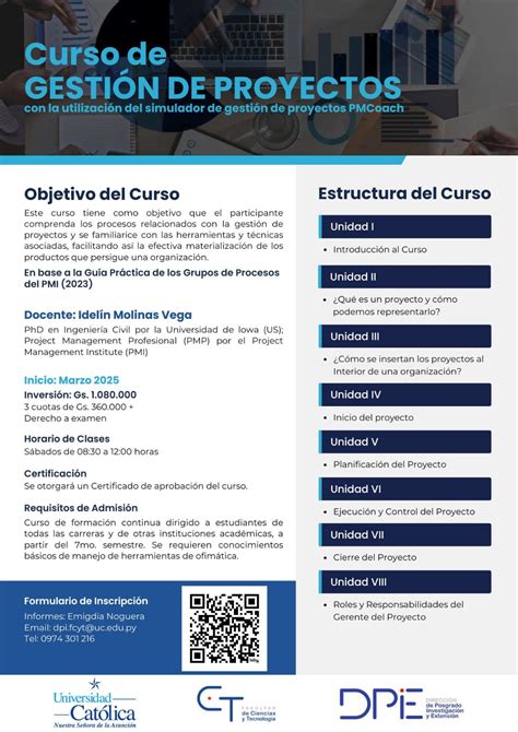 Curso Gestión De Proyectos Cyt Uc