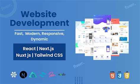 develop fast responsive and dynamic reactjs nextjs website with