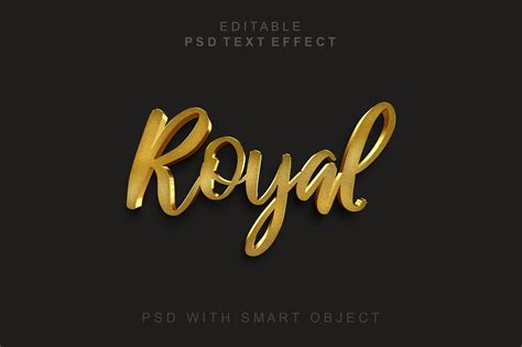 Royal 3d Text Effect Graphic By Abmajid756 · Creative Fabrica