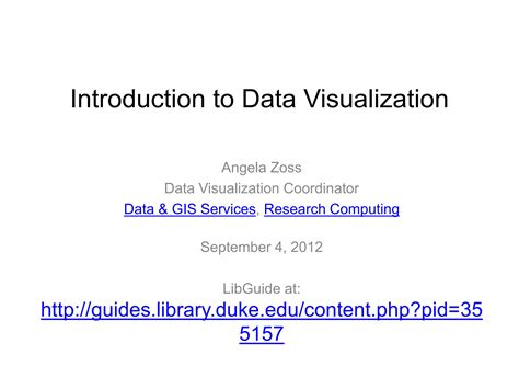 Introduction To Data Visualization Slides Ppt
