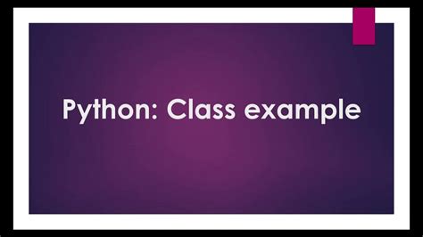 Python Class Example Random Number Generation Youtube