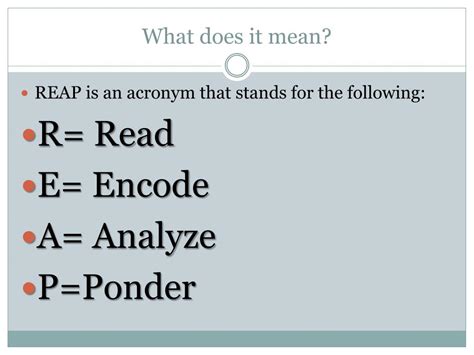 Ppt Reap Powerpoint Presentation Free Download Id2567343
