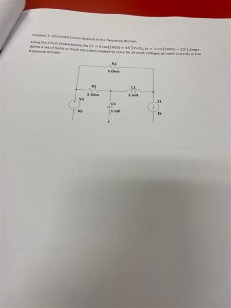 solved problem 3 20 points circuit analysis in the