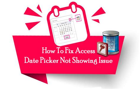 How To Fix Access Date Picker Not Showing Issue Pickers Dating Access