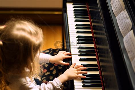 弹钢琴的小女孩高清图片下载 正版图片600572675 摄图网