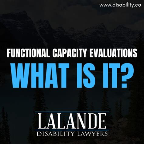 What Is A Functional Capacity Exam Fce Should I Go To A Fce Long Term Disability Lawyers