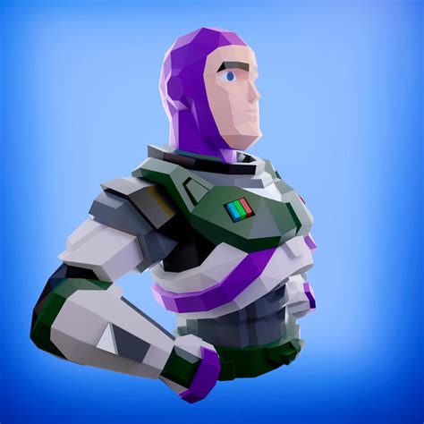 Papercraft Buzz Lightyear Diy Pdf Fdx Low Poly Origami Etsy