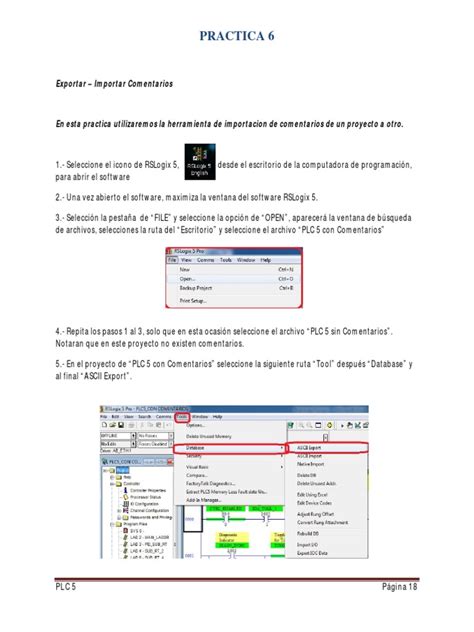 Rslogix 5 Practica 6 Descargar Gratis Pdf Archivo De Computadora Ventana Informática