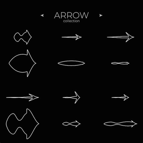 Premium Vector Line Arrow Icon Set Line Icons Collection Modern
