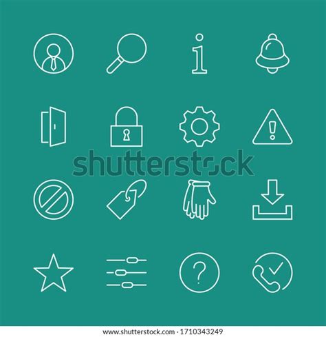 Set Interface Related Vector Line Icons เวกเตอร์สต็อก ปลอดค่าลิขสิทธิ์ 1710343249 Shutterstock