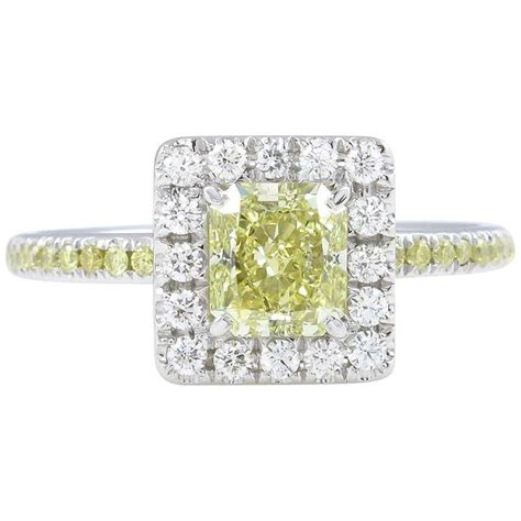 504 Carat Gia Rectangular Radiant Fancy Vivid Yellow Engagement Ring