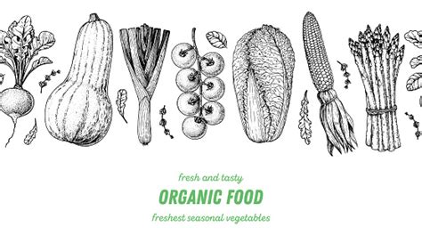 야채 손으로 그린 그림 위쪽 보기 프레임입니다 빈티지 손으로 그린 스케치 유기농 식품 포스터 좋은 영양 건강한 음식 벡터 일러스트레이션 아스파라거스 양배추 옥수수 토마토