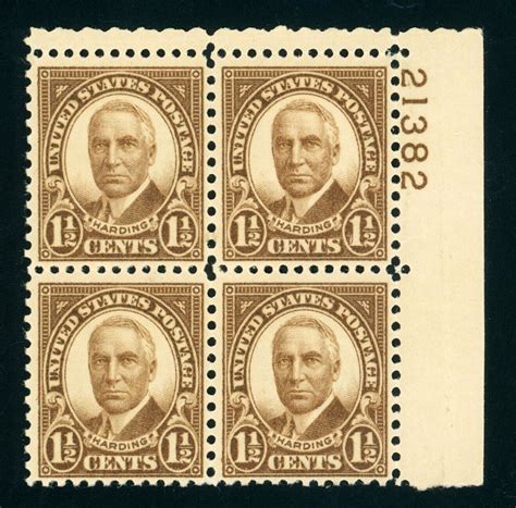 Us Stamp 684 Harding 1 12c Plate Block Of 6 Mnh Cv 275 United States General Issue